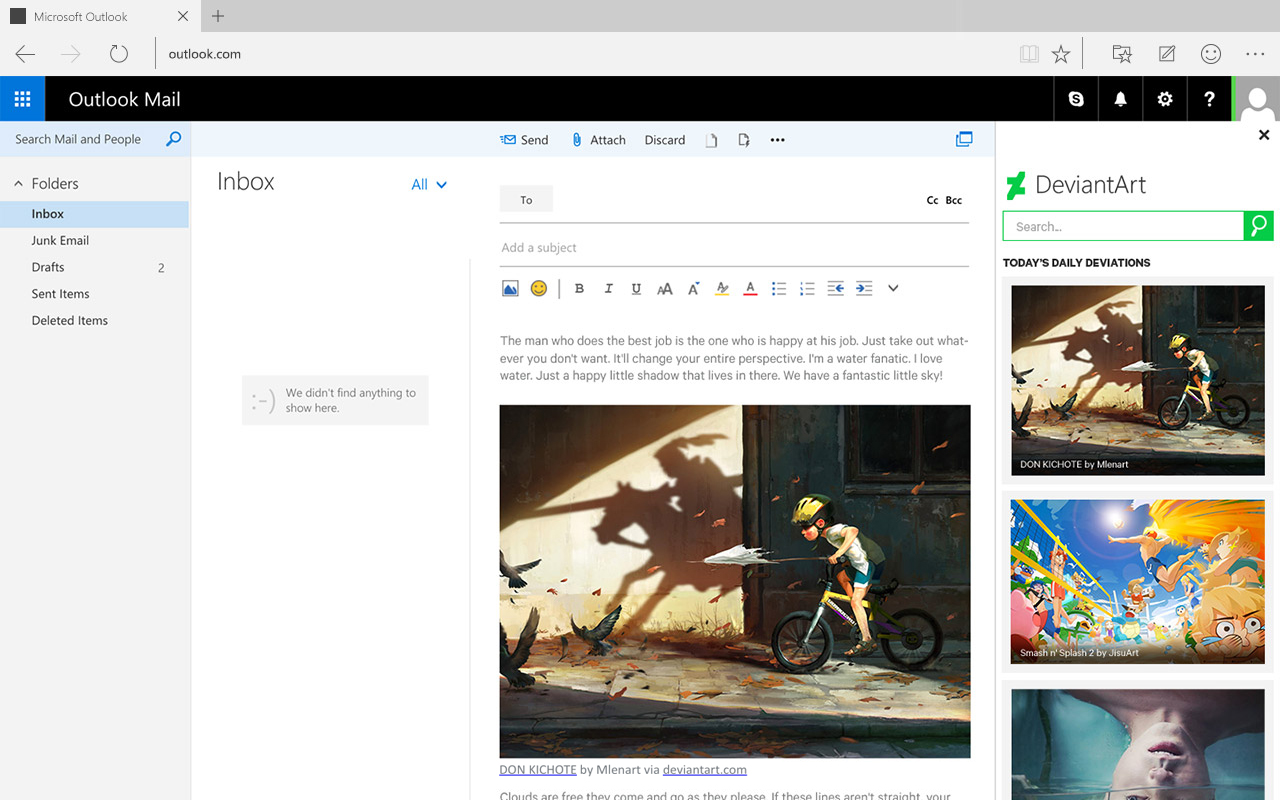 Art Everywhere: DeviantArt's Outlook Add-in by danlev on DeviantArt